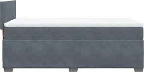 Box spring postel s matrací tmavě šedá 90x190 cm samet 3288481