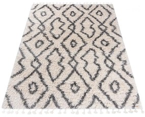 Kusový koberec shaggy Daren krémově šedý 2 200x300cm