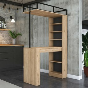 Barový stůl stůl Jany Walnut and Black