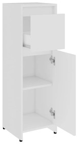 4dílná koupelnová sestava bílá kompozitní dřevo,  3056889