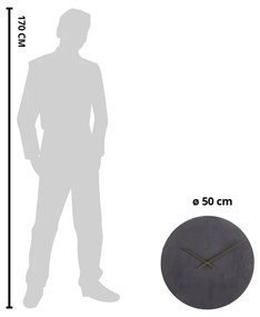 Nástěnné hodiny šedé 50x4 cm / 1xAA – 50x4 cm