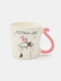 Sinsay - Hrnek s kočičím motivem a nápisem - vícebarevná