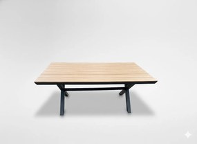 Zahradní stůl Alumio 180 cm hnědý/tmavě šedý
