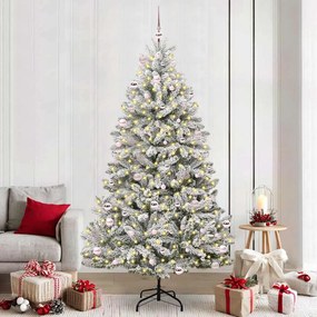 Umělý vánoční stromeček 240 cm 300 LED Teplá bílá PVC a ocel 3395768