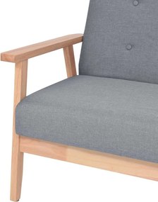Sedací souprava 2 kusy textil světle šedá 272220
