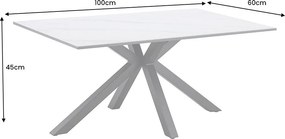 Keramický konferenční stolek Fabrico 100 cm bílý