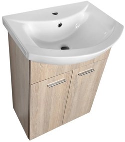 Aqualine ZOJA umyvadlová skříňka 50,5 x 74 x 30 cm dub platin 51057