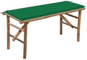 vidaXL Skládací zahradní lavice s poduškou 118 cm bambus