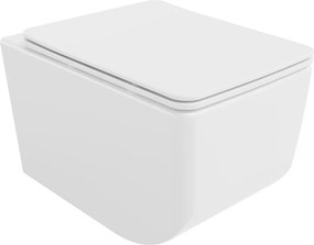Mexen Vera wc mísa Rimless s pomalu padajícím prkénkem slim, duroplast, bílá - 30164000