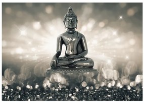 Samolepící fototapeta - Stříbrný Buddha 392x280