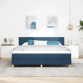 Postel s boxspringem s polštářem Modrá 180 x 200 cm textil 3338866