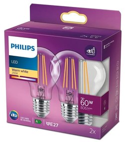 Philips | SADA 2x LED Žárovka VINTAGE Philips E27/7W/230V 2700K | P4440