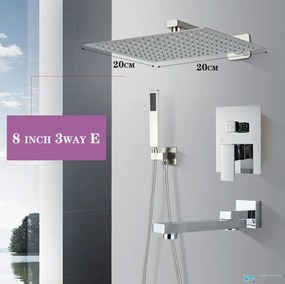Podomítkový sprchový panel EYN PT04042 s LED osvětlením ve více barevných provedeních — Flexibilní — 40 cm