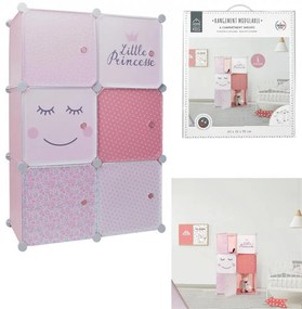 PEPU Dětská skříň modulární, Barvy Růžová
