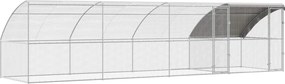 Klec na kuřata 4 ks Stříbrná 800 x 200 x 200 cm Ocel a PE 3381111