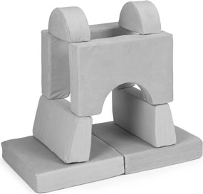 Dětské modulární křeslo DIY šedé