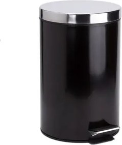 MSV UNIS černá / Odpadkový koš / 12 l / nerez víko
