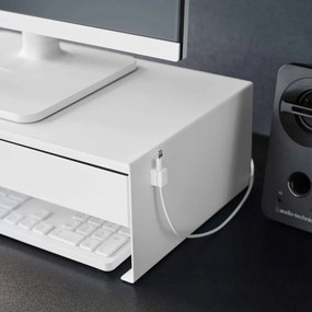 Bílý kovový stojan na monitor Tower – YAMAZAKI