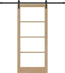Posuvné dveře ORKDAL Přirozená a černá 93 x 211 cm 3331869