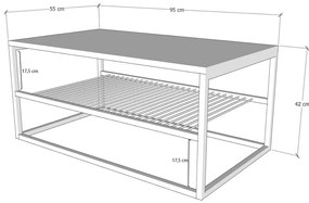 Designový konferenční stolek Galilee 95 cm černý
