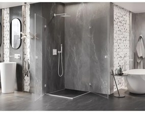 Mexen Lunar-B Duo, výklopný sprchový kout 100 x 100 cm, 8mm čiré sklo, bílý profil, 832-100L-100P-20-00