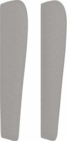 Čelo postele typu ušák světle šedé 203x23x118/128 cm textil 3118216