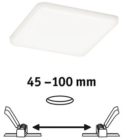 Paulmann 92397 Veluna VariFit, hranaté zápustné svítidlo, 8,5W LED 4000K, 12,5x12,5cm, IP44