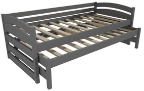 Vomaks Dětská postel s výsuvnou přistýlkou DPV 012 Rozměr: 80 x 200 cm, Barva: moření olše