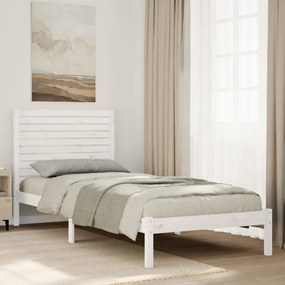 Prodloužený rám postele bez matrace bílý 90 x 210 cm masiv 3309296