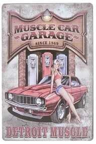 Kovová cedule Muscle Car Garage