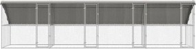 Psí kennel 4 ks Stříbrná 8 x 2 x 2 m Pozinkovaná ocel 3368327