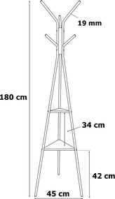 Stojanový věšák ALDO RUSTIC černý