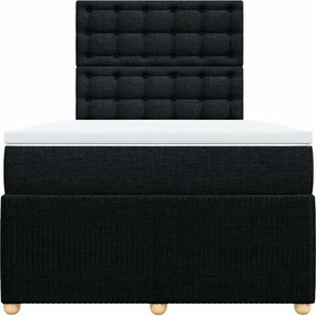 Box spring postel s matrací černá 120x200 cm textil 3292039