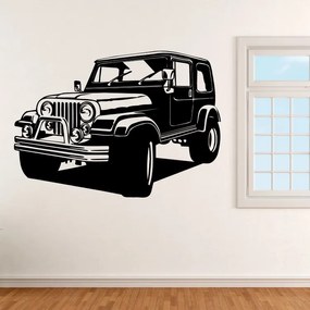 Jeep auto - vinylová samolepka na zeď 80x57cm