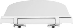 Gamma D8, WC sedátko 470x365 mm, polypropylen, SoftClose, EasyClean, bílá lesklá, GMA-D8