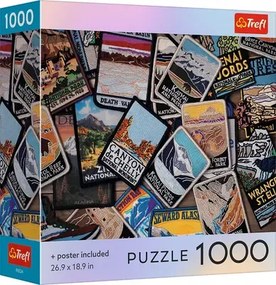TREFL Puzzle Americké suvenýry / 1000 dílků / 68 x 48 cm
