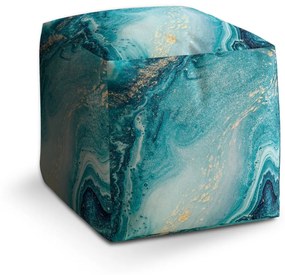 Sablio Taburet Cube Modrý pigment: 40x40x40 cm