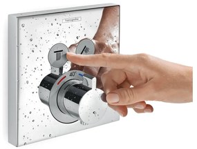 Hansgrohe ShowerSelect - Termostat pod omítku pro 2 spotřebiče, leštěný vzhled zlata 15763990