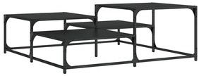 Konferenční stolek černý 107 x 107 x 40 cm kompozitní dřevo - Default Title