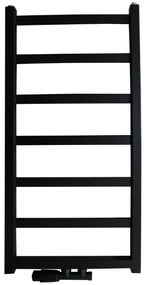 Regnis DEX, topné těleso 430x990mm se středovým připojením 50mm, 463W, černá matná, DEX100/40/D5/BLACK