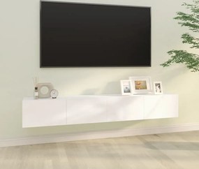 vidaXL Nástěnné TV skříňky 2 ks 100 x 30 x 30 cm kompozitní dřevo [820468] Barva: Bílá