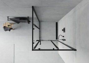 Mexen Rio čtvercový sprchový kout 70 x 70 cm, průhledný, černý - 860-070-070-70-00