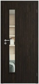 SAPELI ELEGANT KOMFORT M60 - CPL LAMINÁT - OTOČNÉ DVEŘE VČ. ZÁRUBNĚ - Wenge Průchozí šířka (cm): 60, Průchozí výška (cm): 210, Typ skla: Čiré sklo