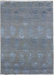 Diamond Carpets koberce Ručně vázaný kusový koberec Diamond DC-EKT 10 Silver/blue - 120x170 cm