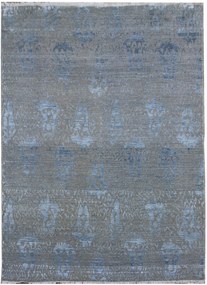 Diamond Carpets koberce Ručně vázaný kusový koberec Diamond DC-EKT 10 Silver/blue - 160x230 cm