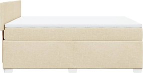 Box spring postel s matrací krémová 140x200 cm textil 3285909