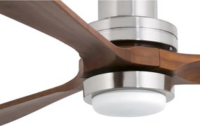 FARO LANTAU-G LED 33463 66,1“ matný nikl/tmavý ořech Reverzní stropní ventilátor