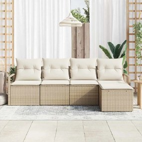 Set pohovek 5 ks Béžová polyratan 3346341
