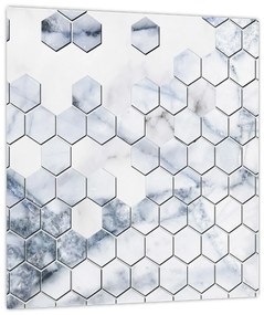 Obraz - Mramorované hexagony (30x30 cm)