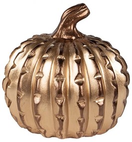 Zlatá dekorační keramická dýně Pumpkin - Ø 14*14 cm